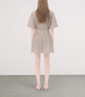 Valentino Garavani Cotton Check Mini Dress