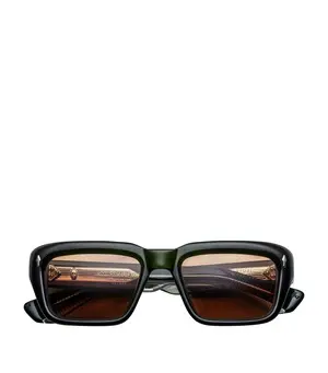 JACQUES MARIE MAGE Walker Rectangle Sunglasses - Beige