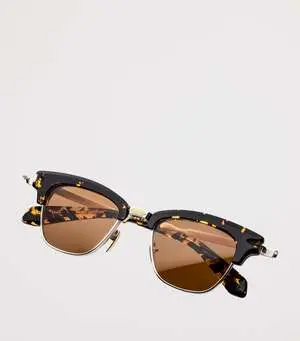 JACQUES MARIE MAGE Tortoiseshell Sartre Square Sunglasses
