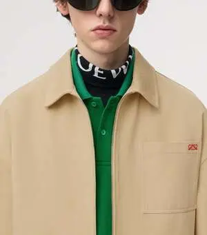 Loewe Canvas Zip-up Jacket - Beige