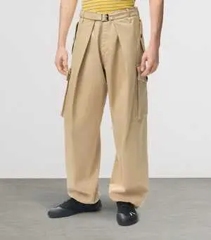 Loewe Cotton Pleated Cargo Trousers
