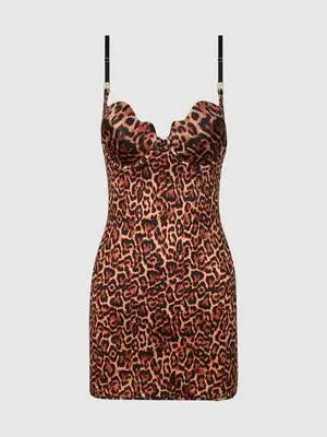 Frederick's Of Hollywood Director's Cut Lightly Lined Mini Dress - Leopard