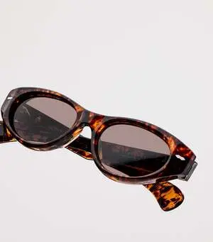 JACQUES MARIE MAGE Tortoiseshell Oval Sunglasses