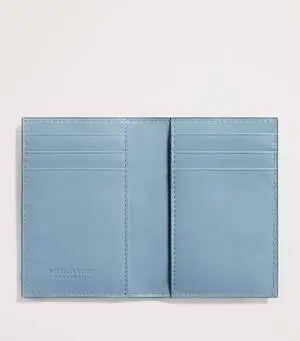 Bottega Veneta Leather Intrecciato Flap Card Case