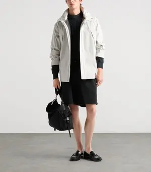 Prada Technical Fabric Hooded Jacket