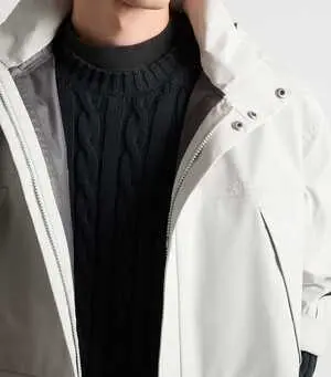 Prada Technical Fabric Hooded Jacket