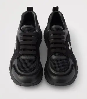 Prada Re-nylon And Leather Prax Lace-up Sneakers