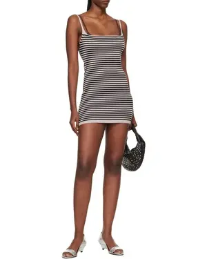 Gimaguas Striped Suspender Mini Dress