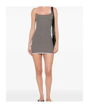 Gimaguas Striped Suspender Mini Dress