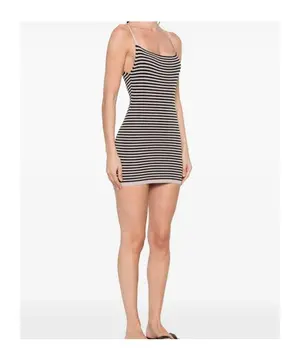 Gimaguas Striped Suspender Mini Dress