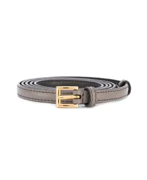 Prada Logo Dark Belt - Gray