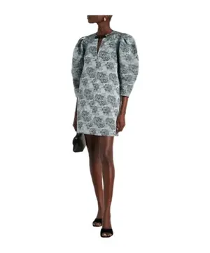 GANNI Floral Jacquard Minidress