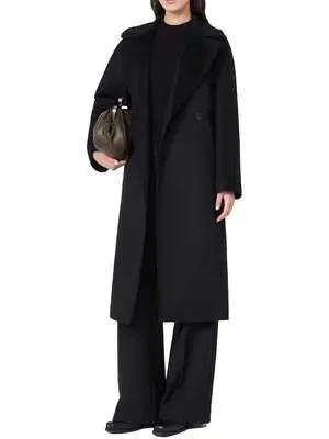 Max Mara Belted Wrap Coat - Black