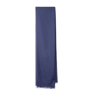 Brunello Cucinelli Cashmere And Silk Scarf - Blue