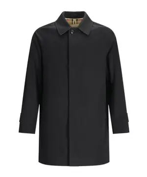 Burberry Short Camden Heritage Car Coat - Black
