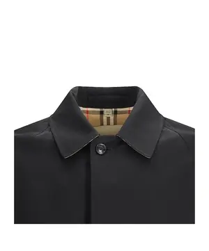 Burberry Short Camden Heritage Car Coat - Black