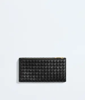 Bottega Veneta Intrecciato Piccolo Long Wallet With Flap