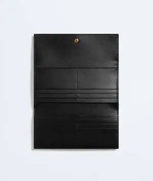 Bottega Veneta Intrecciato Piccolo Long Wallet With Flap