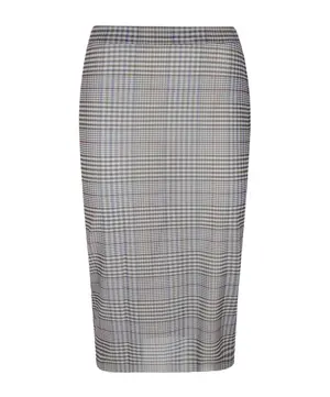 THE FRANKIE SHOP Plaid Midi Skirt - Gray