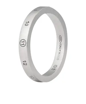 MAISON MARGIELA Engraved Logo Ring - Gray