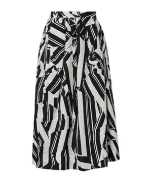 Dries Van Noten Printed Cotton Midi Skirt - Black
