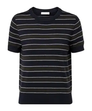 Vince Short-sleeved Knit Sweater - Black
