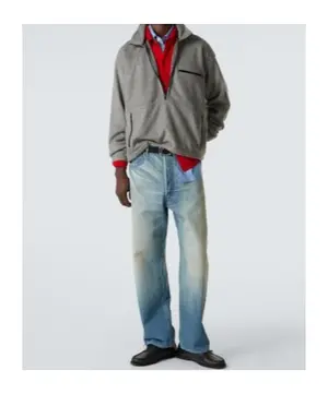 Auralee Silk Fleece Half-zip Sweatshirt