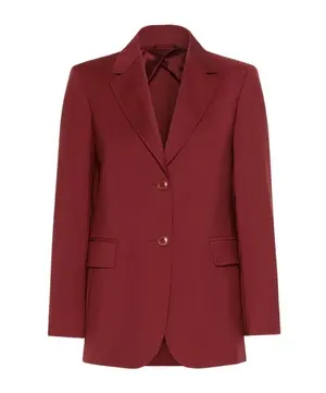 Max Mara Single Breasted Blazer - Ruby Colour