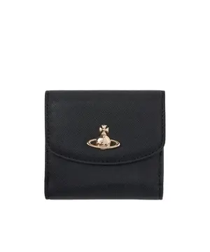 VIVIENNE WESTWOOD Logo Plaque Wallet - Black