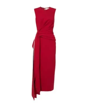ROKSANDA Elham Draped Midi Dress - Red