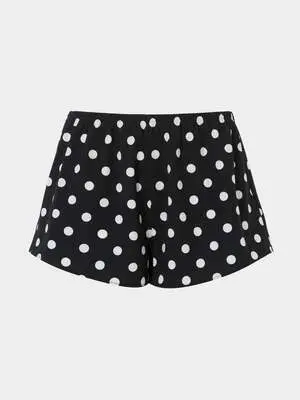 Hunza G Upf Protective Polka Dot Swim Shorts - Upf Black Polka Dot