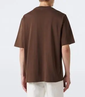 AMI Paris Cotton Jersey T-shirt - Brown