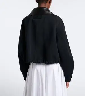 Givenchy Leather-trimmed Cotton And Wool Jacket