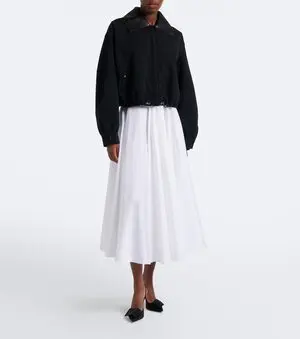 Givenchy Leather-trimmed Cotton And Wool Jacket