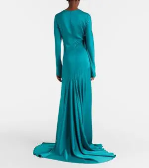 Alexander McQueen Draped Satin Gown
