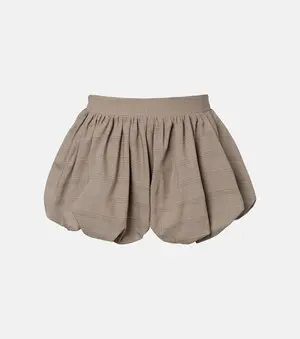 THE FRANKIE SHOP Alina Checked Wool-blend Shorts - Beige