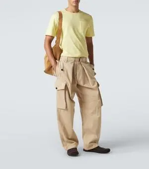 Loewe Cotton Satin Cargo Pants