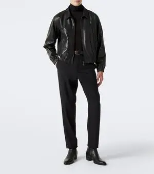 Saint Laurent Jersey Turtleneck Top