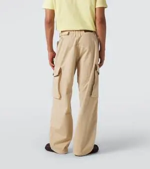 Loewe Cotton Satin Cargo Pants With Belt
