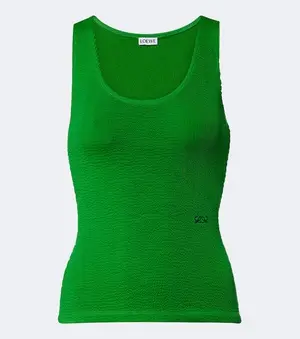Loewe Double L Jersey Tank Top - Green