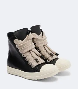 Rick Owens Jumbolace Leather Sneakers
