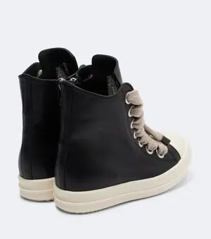 Rick Owens Jumbolace Leather Sneakers