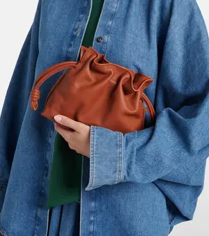 Loewe Flamenco Mini Leather Clutch