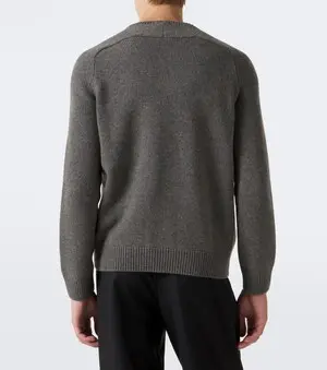 Saint Laurent Cashmere And Wool Sweater - Grey