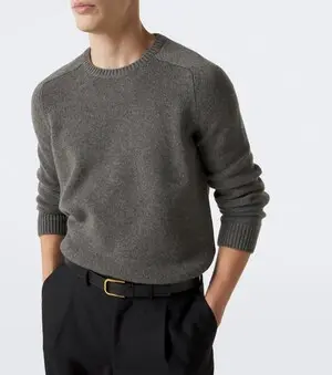 Saint Laurent Cashmere And Wool Sweater - Grey
