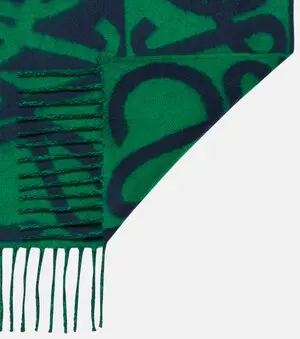 Loewe Anagram Wool And Cashmere Scarf