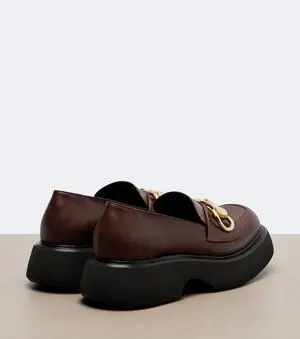 Gucci Brittany Horsebit Leather Platform Loafers