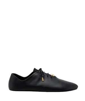 Loewe Pebble Soft Leather Lace-up Sneakers - Black
