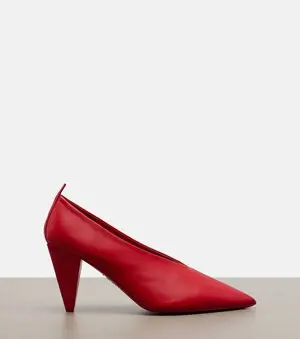 Loewe Origami Cubic Leather Pumps - Red