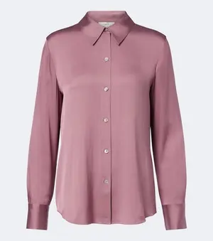 Vince Silk-blend Shirt - Pink